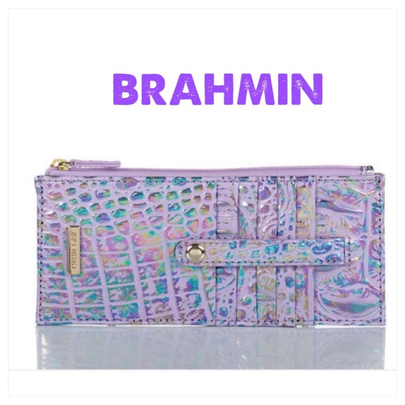 Brahmin | Bags | Brahmin Credit Card Wallet Violet Wonderland Melbourne ...